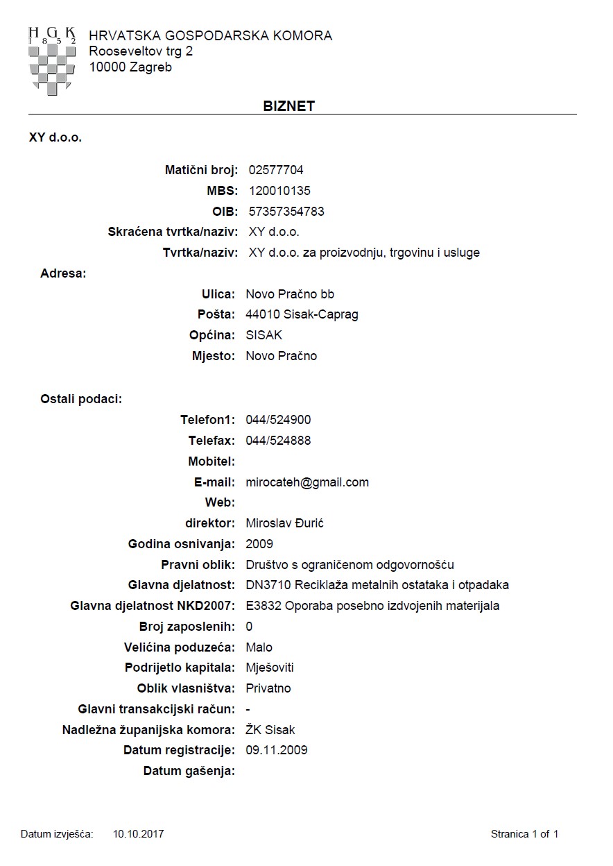 Handelsregisterauszug aus Kroatien | Schmidt & Schmidt